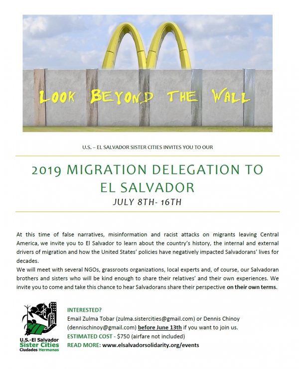 Flyer Migration 2019 | U.S-El Salvador Sister Cities